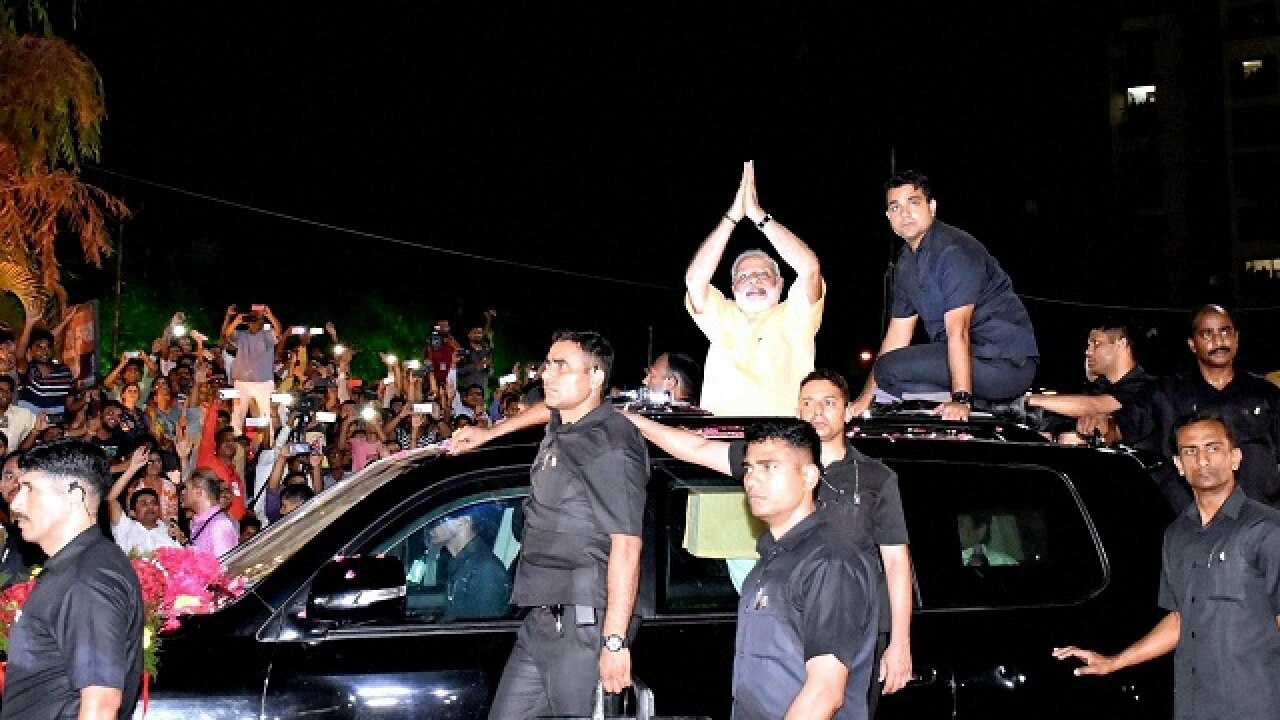 Gujarat: 25,000 bikes, 11 km roadshow; PM Modi virtually sounds poll ...