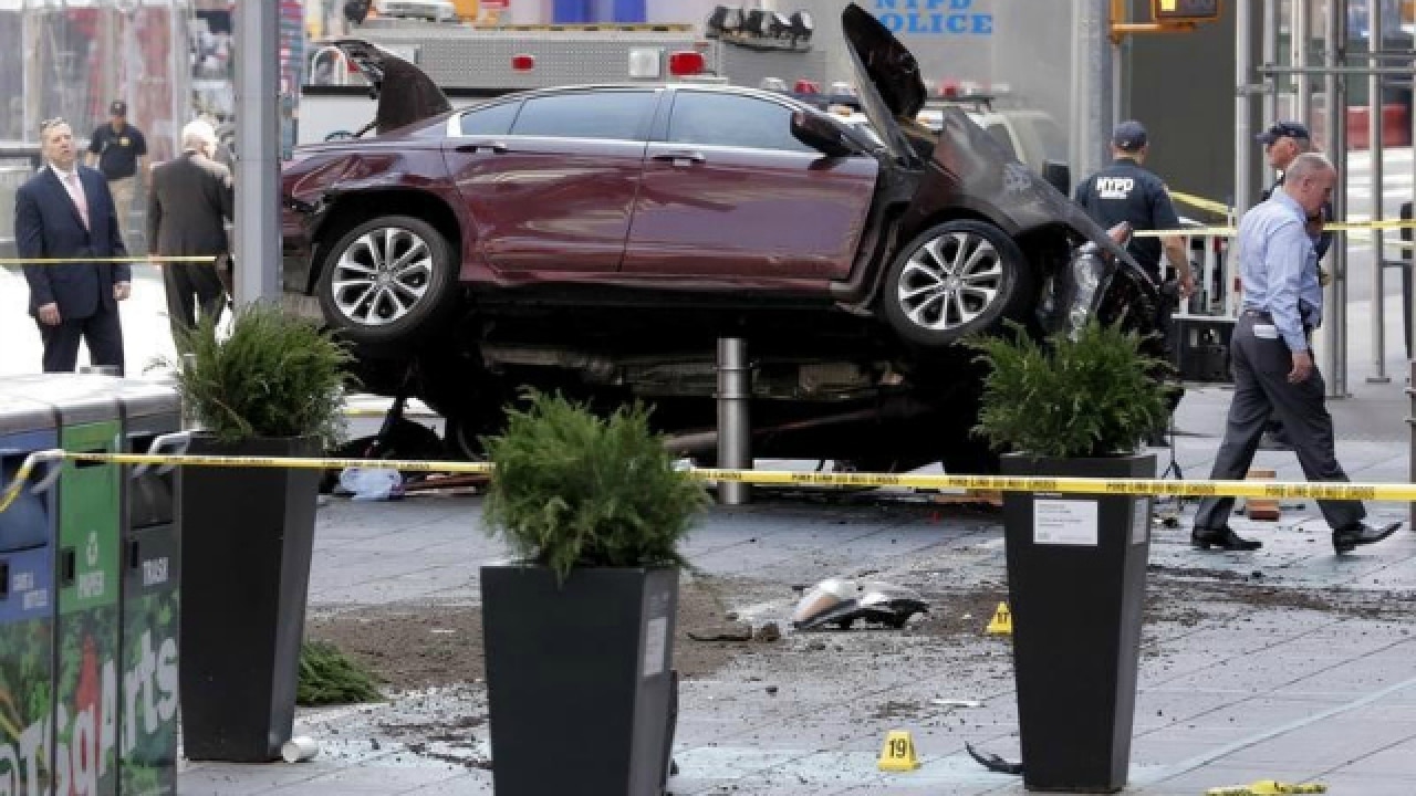 Three in critical condition after car plows through Times Square in New ...