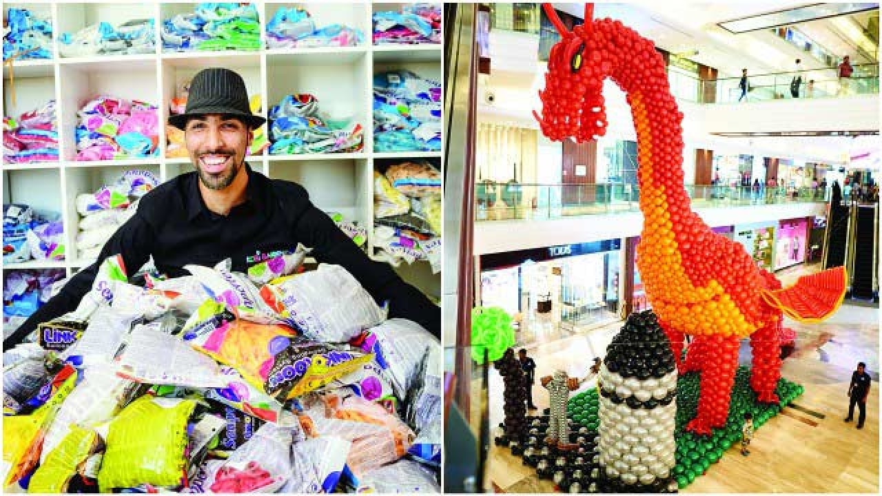 Playing with balloons