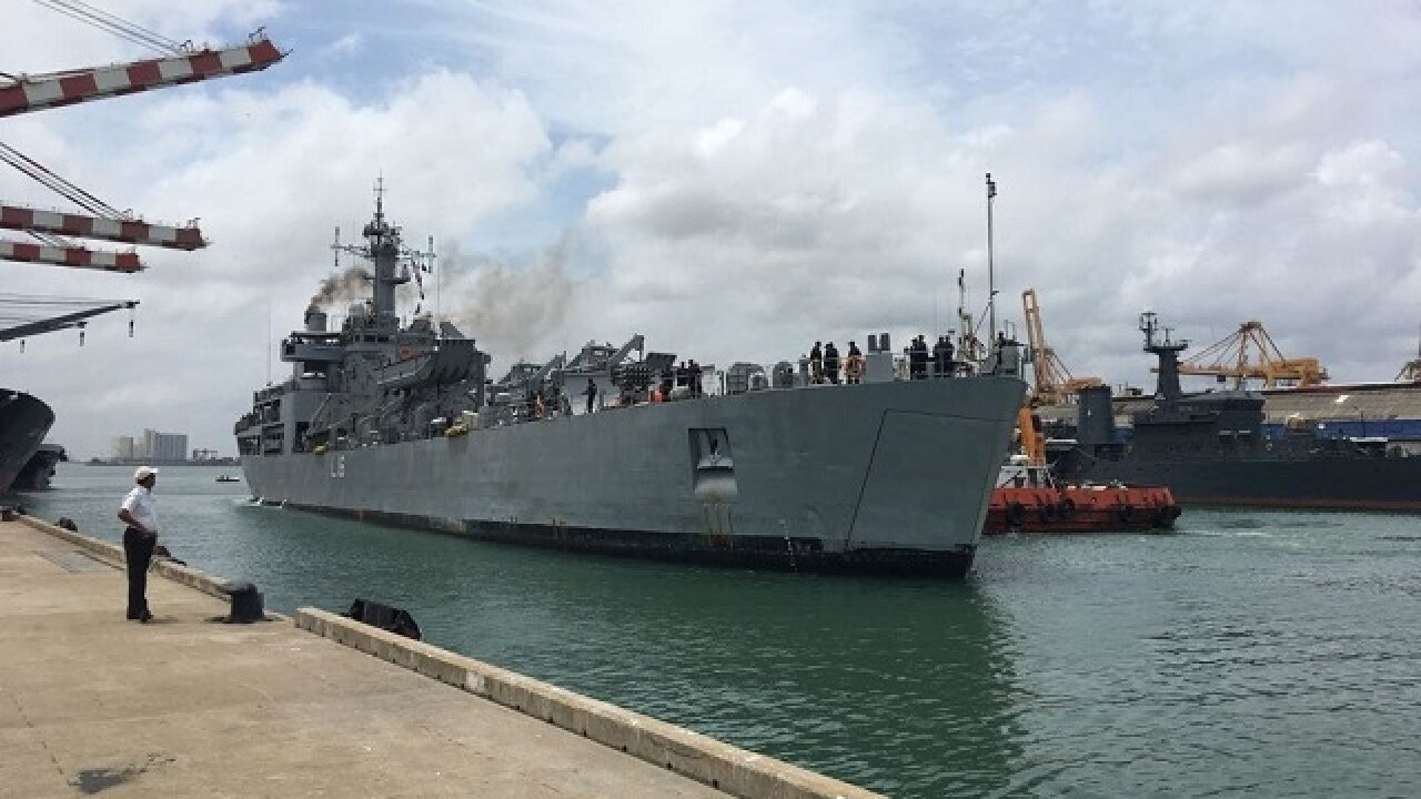 Sri Lanka floods: Indian naval ship Shardul reaches Colombo with relief ...