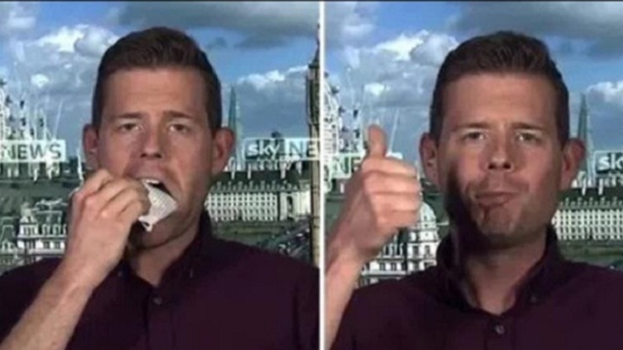 British author Matthew Goodwin eats his book on live TV after wrong UK ...