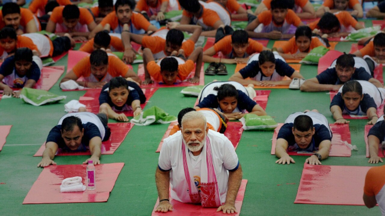 International Yoga Day: When PM Modi doubled up as yoga instructor for ...