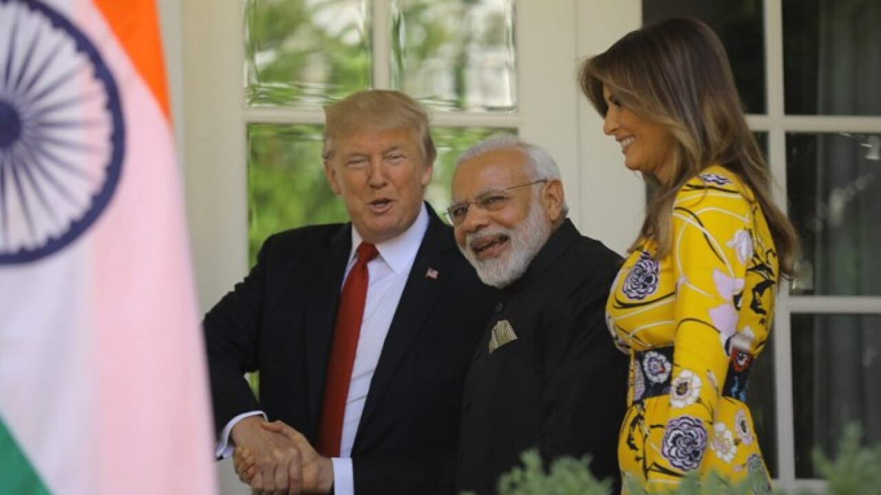 In pics | Plenty of hugs and handshakes as PM Modi and Prez Trump meet ...