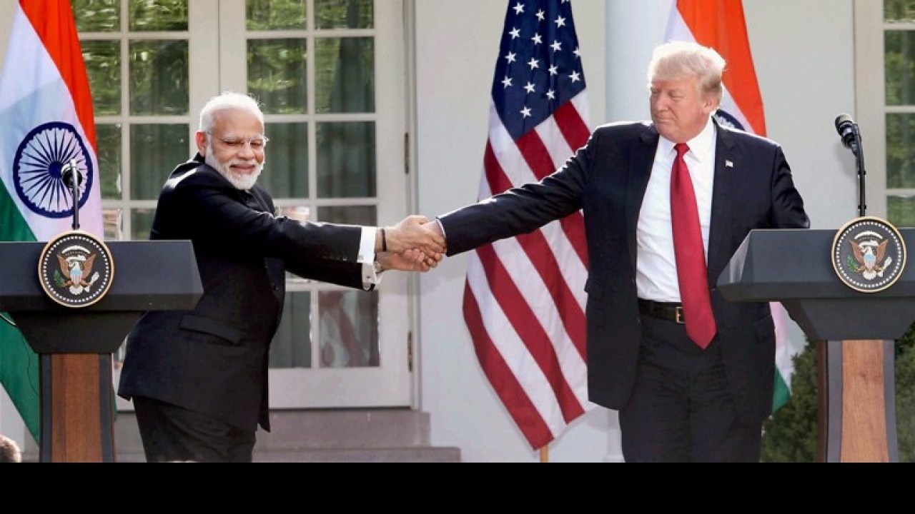 In pics | Plenty of hugs and handshakes as PM Modi and Prez Trump meet ...