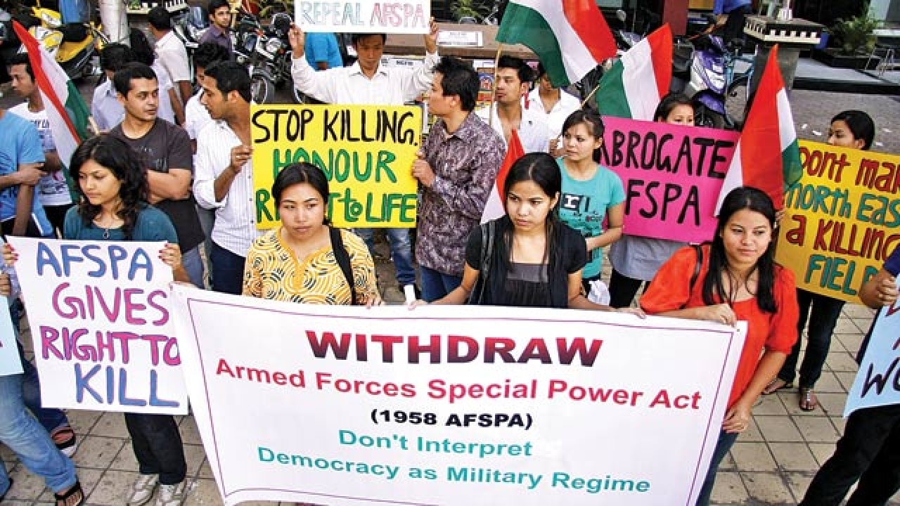 MHA for partial repeal of AFSPA in Assam, Arunachal