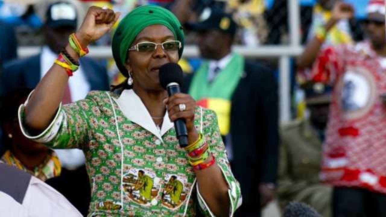 After assault charge, Grace Mugabe returns to Zimbabwe campaign trail