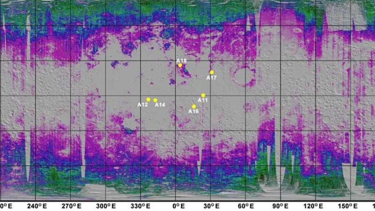 First global map of water on Moon created