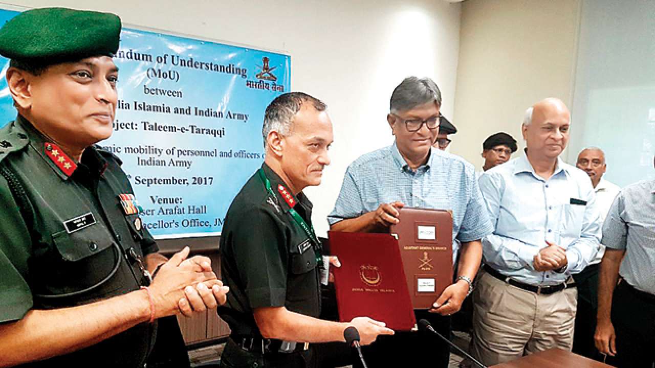 JMI signs MoU with Army for higher studies
