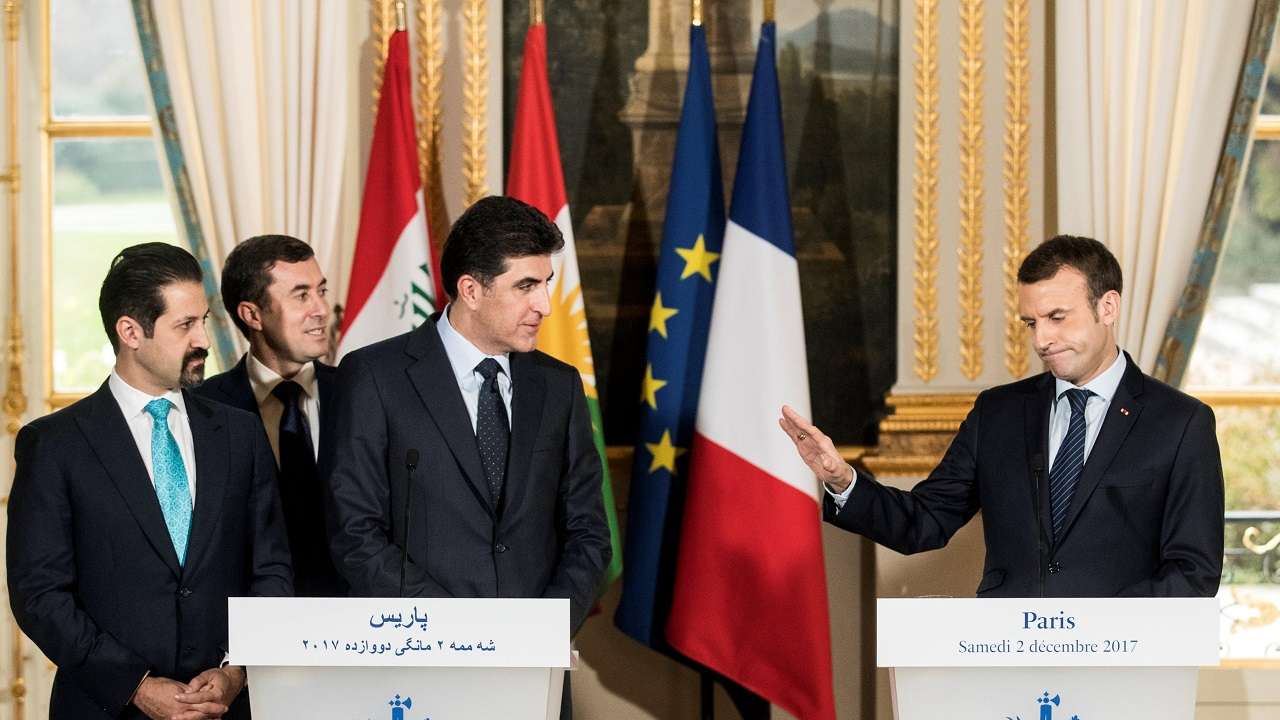 French President Emmanuel Macron calls on Iraq to dismantle all militias