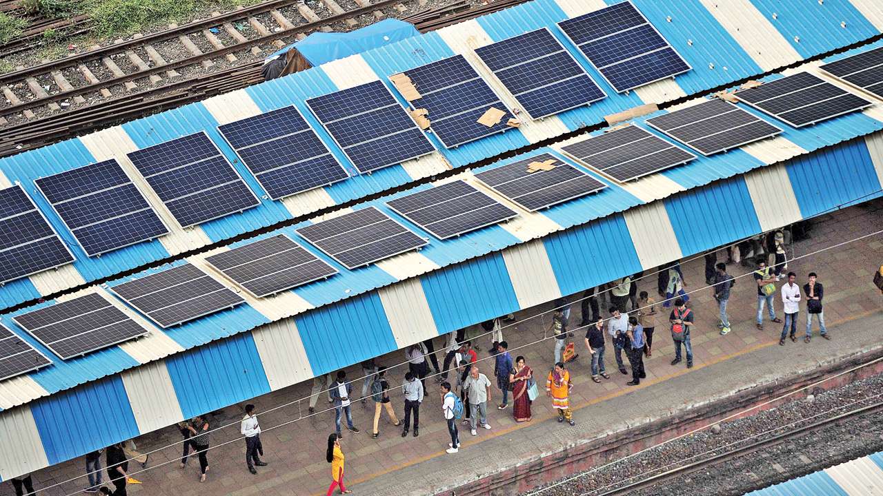 Railways goes solar to power city's commute on local trains