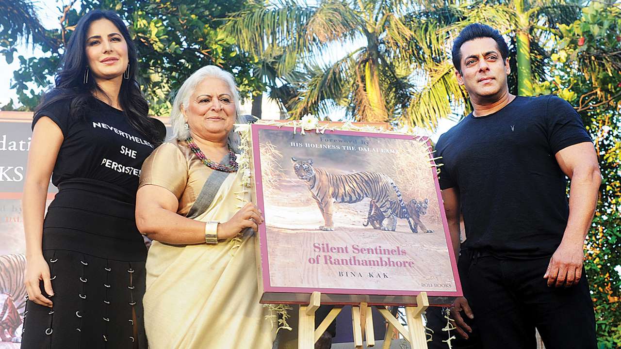Salman Khan, Katrina unveil Bina Kak's book on tigers