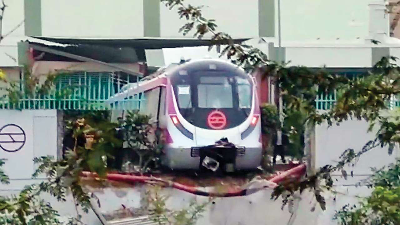 Metro suspends 4 officials for train crash during trial run