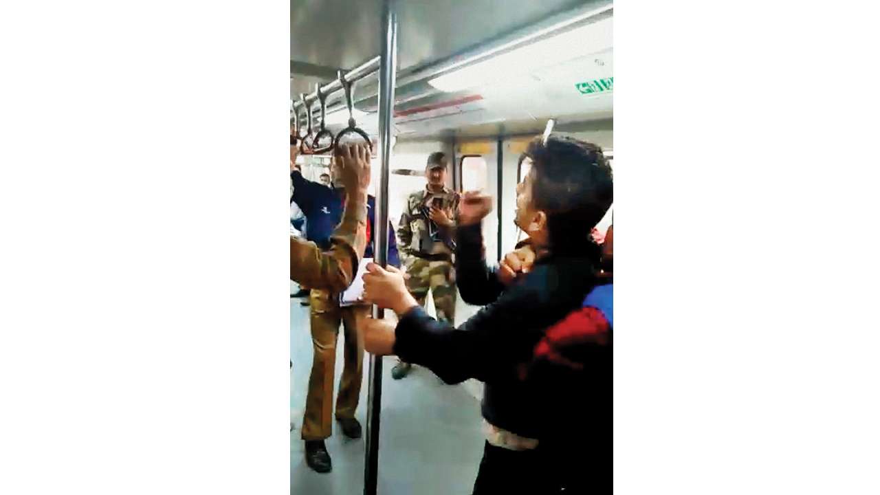 3 men create ruckus inside Metro, held