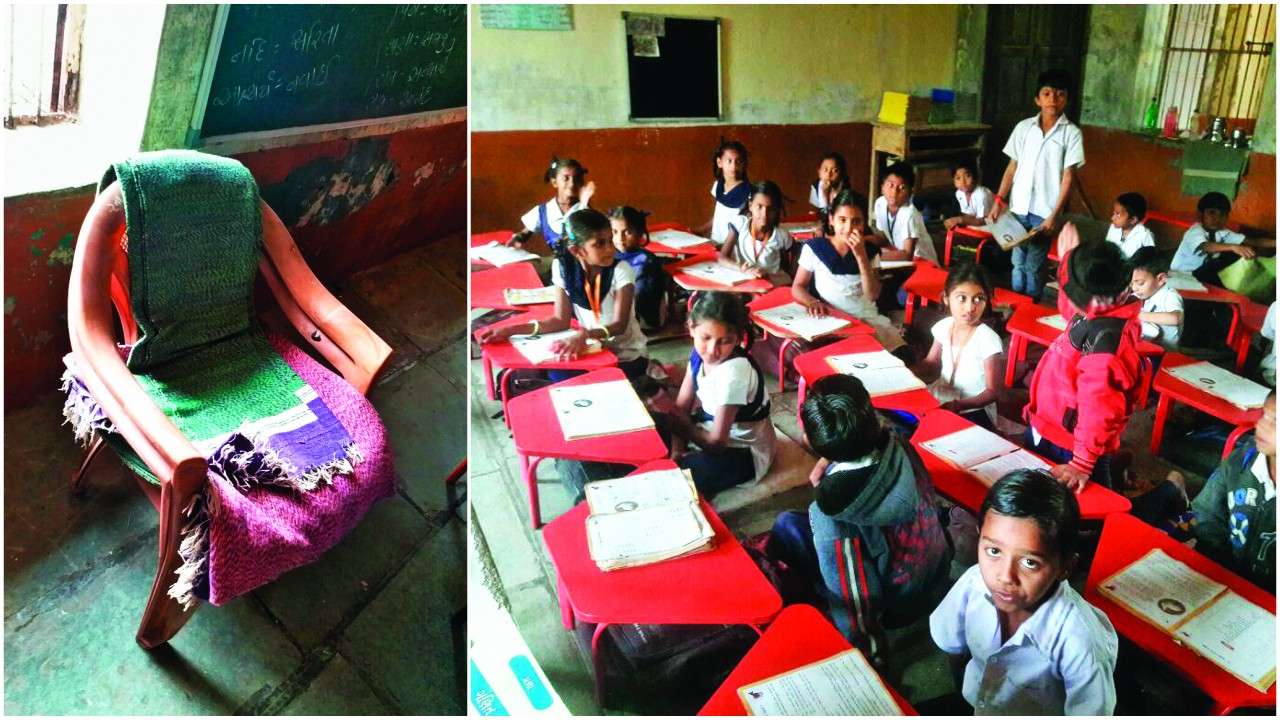 Teacher sits on 6 mats, kids on floor; DEO issues notice