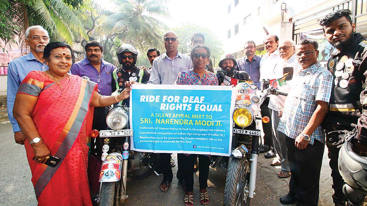 4 specially abled men from Thissur on a bike ride to meet PM Modi