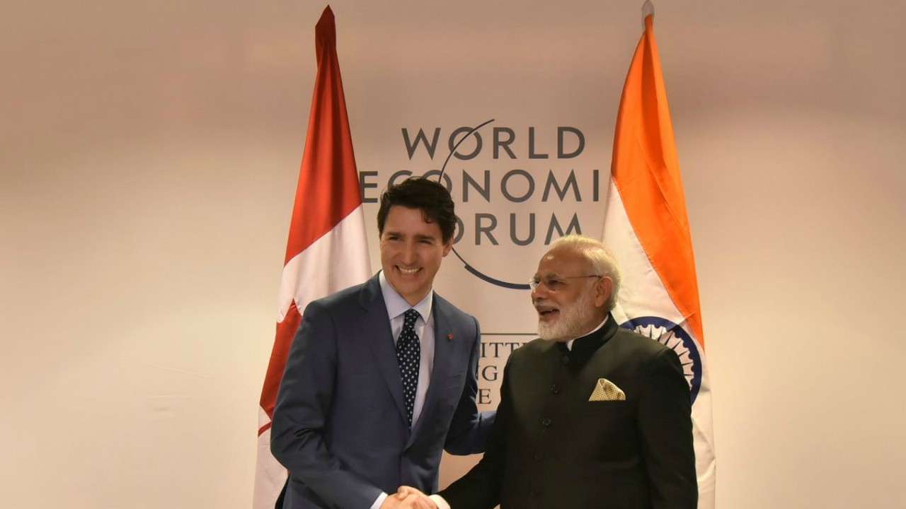 Modi in Davos: PM meets Justin Trudeau, tweets 'looking forward to ...