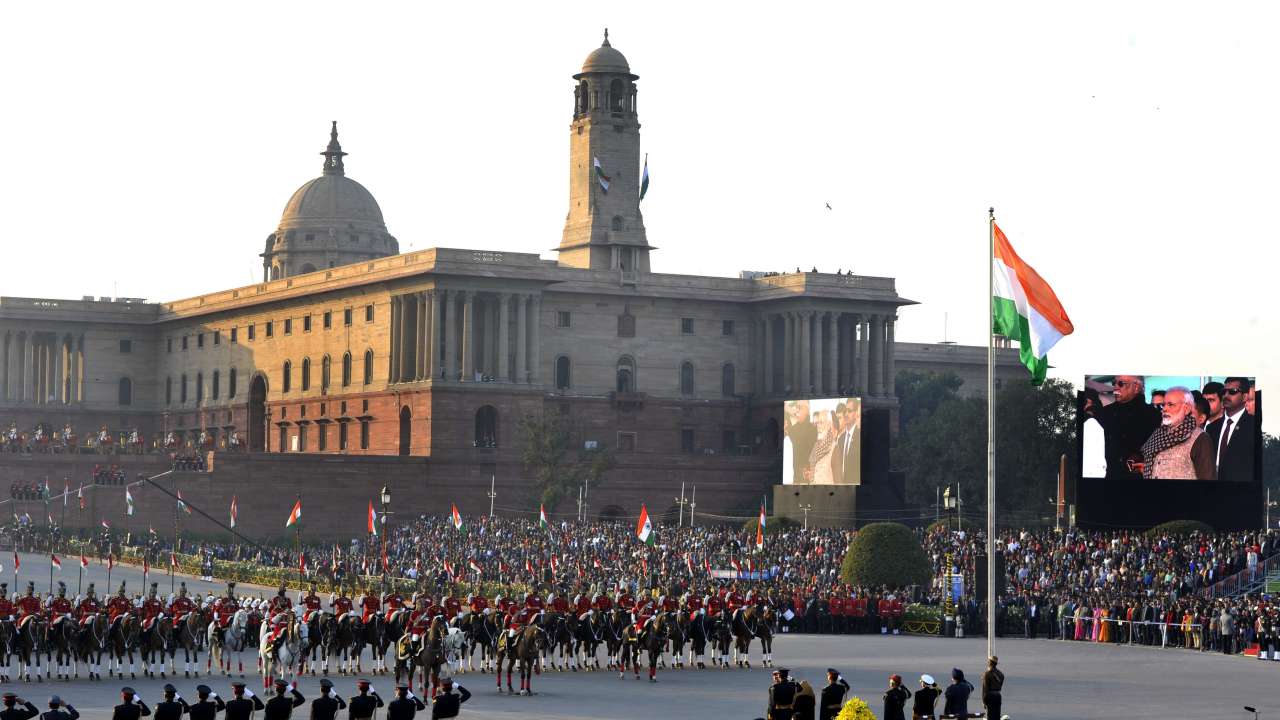 In Pics: Indian Armed forces delight with Beating Retreat ceremony