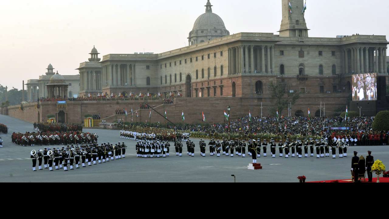 In Pics: Indian Armed forces delight with Beating Retreat ceremony