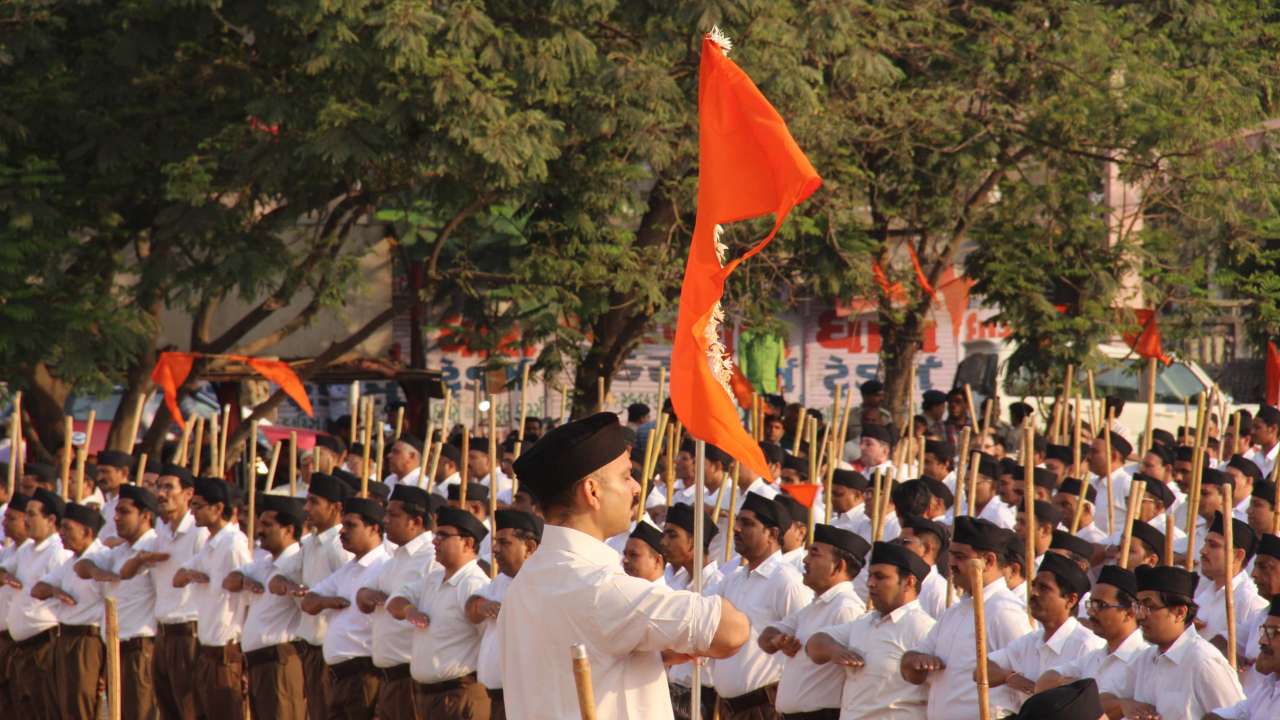 In Pics: RSS workers demonstrate march in Ahmedabad; welcomed by Muslim ...