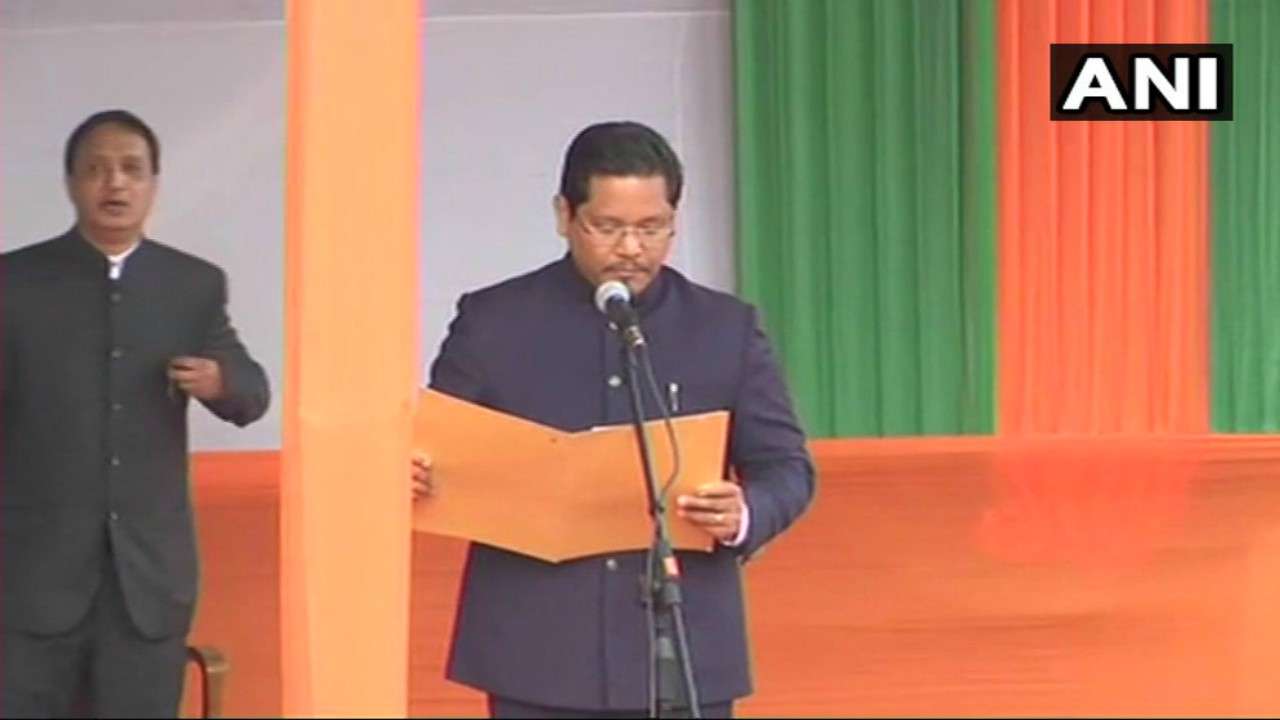 Conrad Sangma takes oath as Meghalaya CM