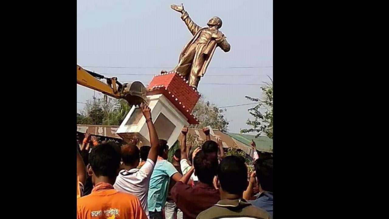 Lenin statue toppled in Tripura: Sec 144 imposed in some areas, Left ...