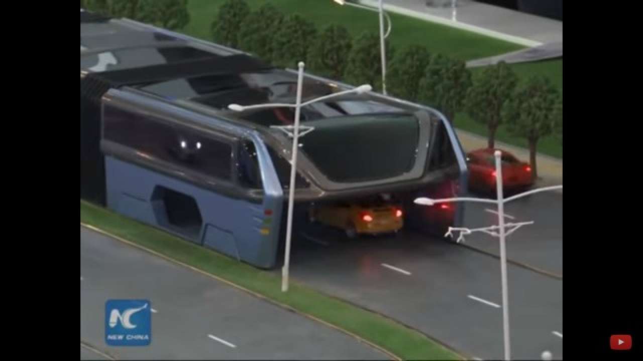 Watch: Meet China's futuristic hovering Transit Elevated Bus (TEB ...