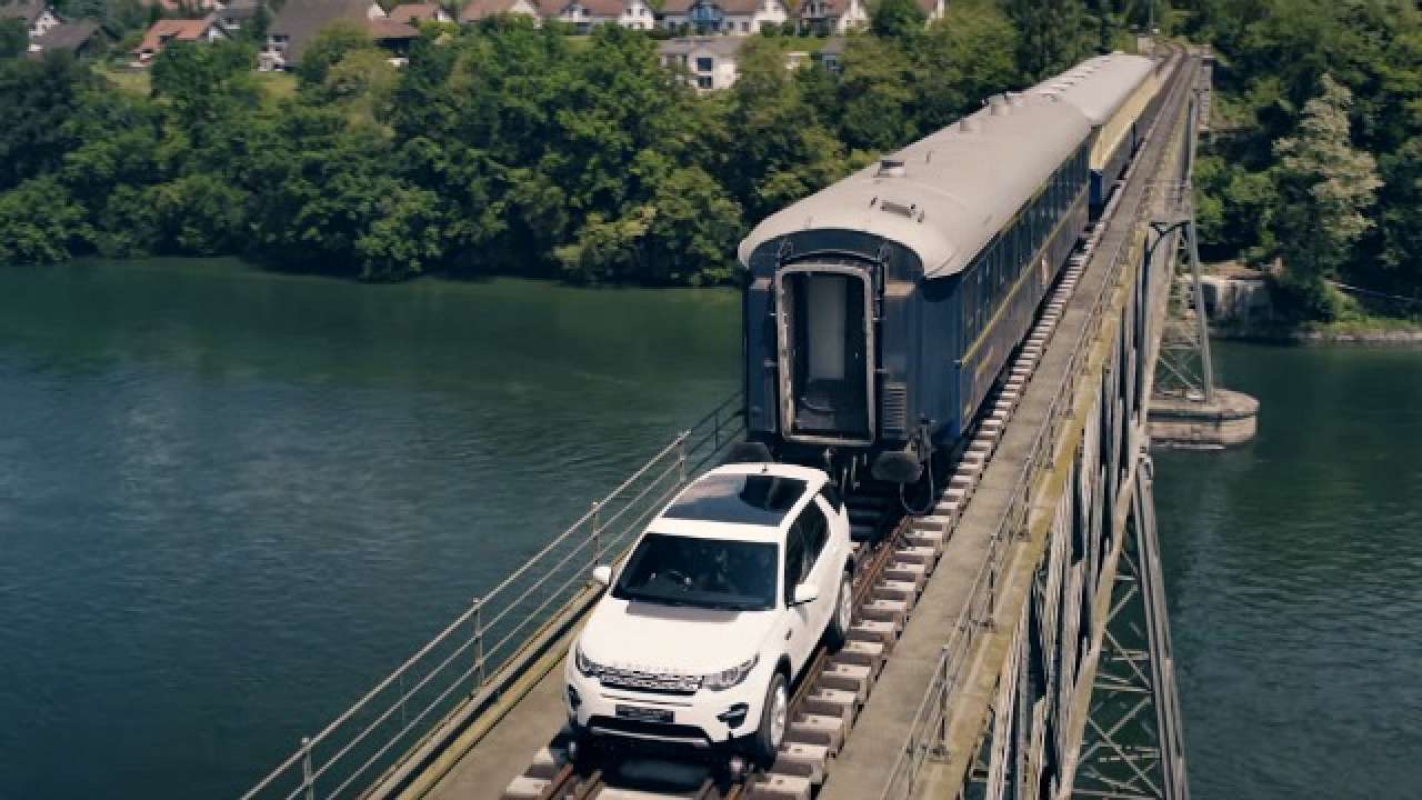 Watch: Land Rover Discovery Sport pulls a 100 tonne train across a bridge!