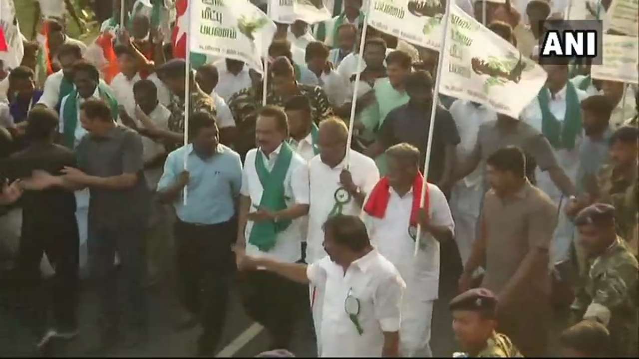 DMK leader MK Stalin launches walk for Cauvery, demands immediate ...
