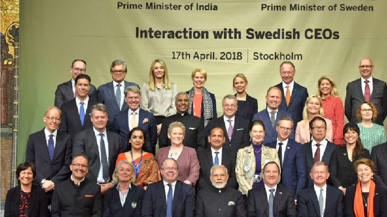 PM holds roundtable with top Swedish CEOs, asks them to invest in India