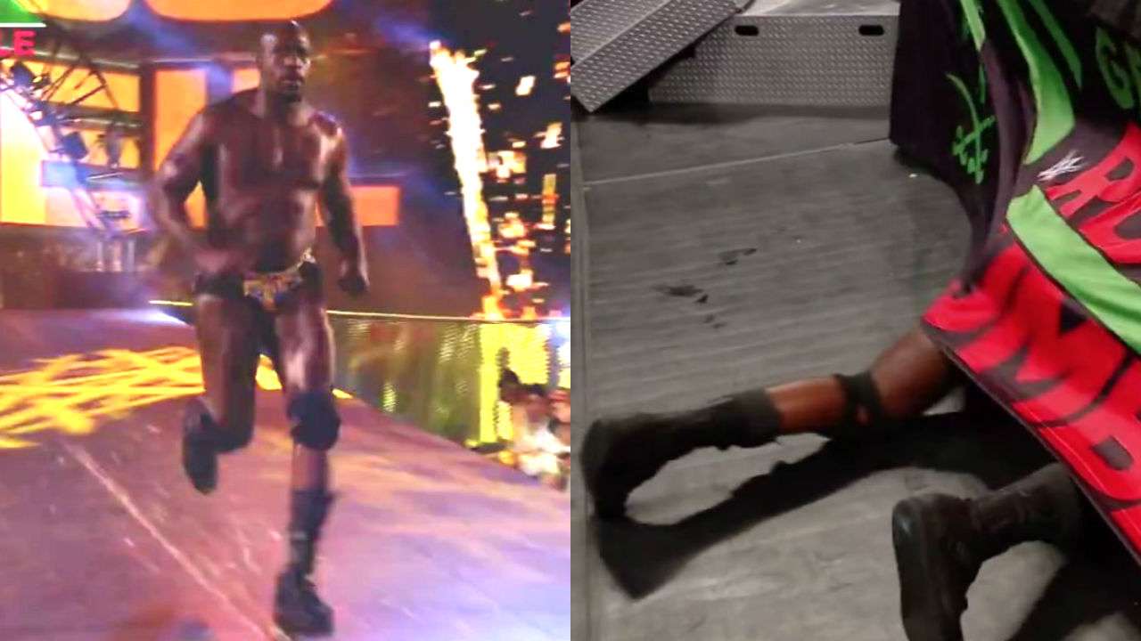 WWE Greatest Royal Rumble: Watch- Titus O’Neil trips and provides ...