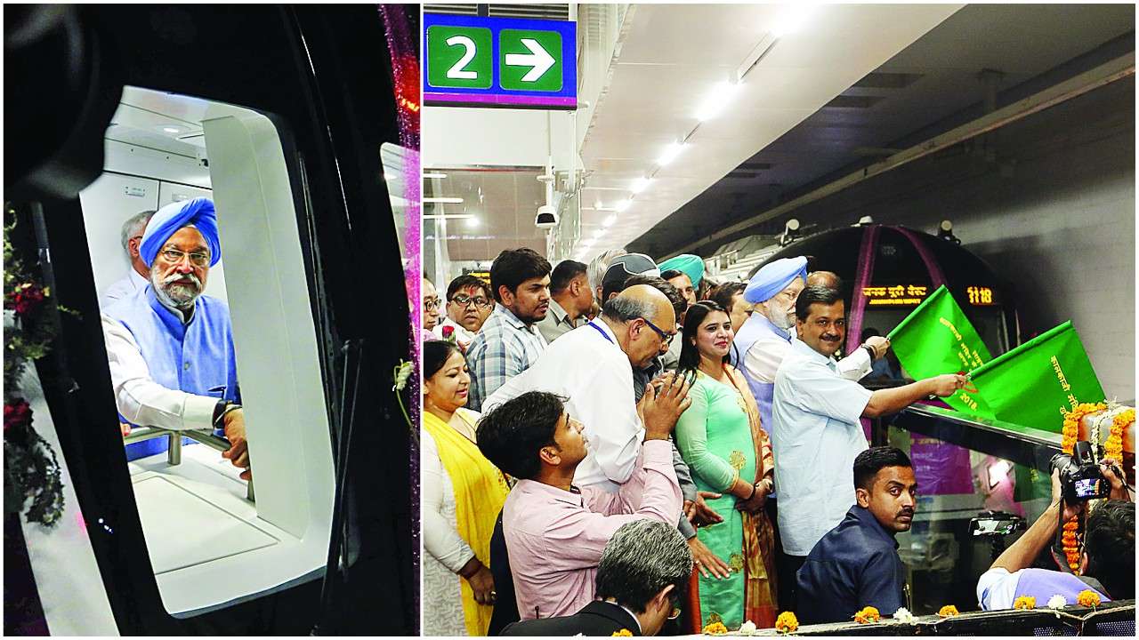 Kalkaji Mandir-Janakpuri West corridor of Delhi Metro's Magenta Line ...