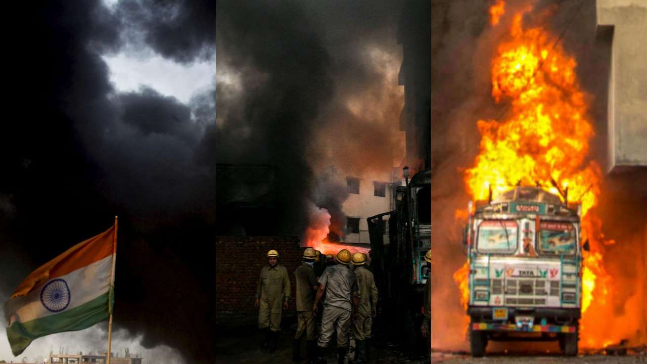In Pics: Smoke covers south Delhi skyline as 'highest category' of fire ...