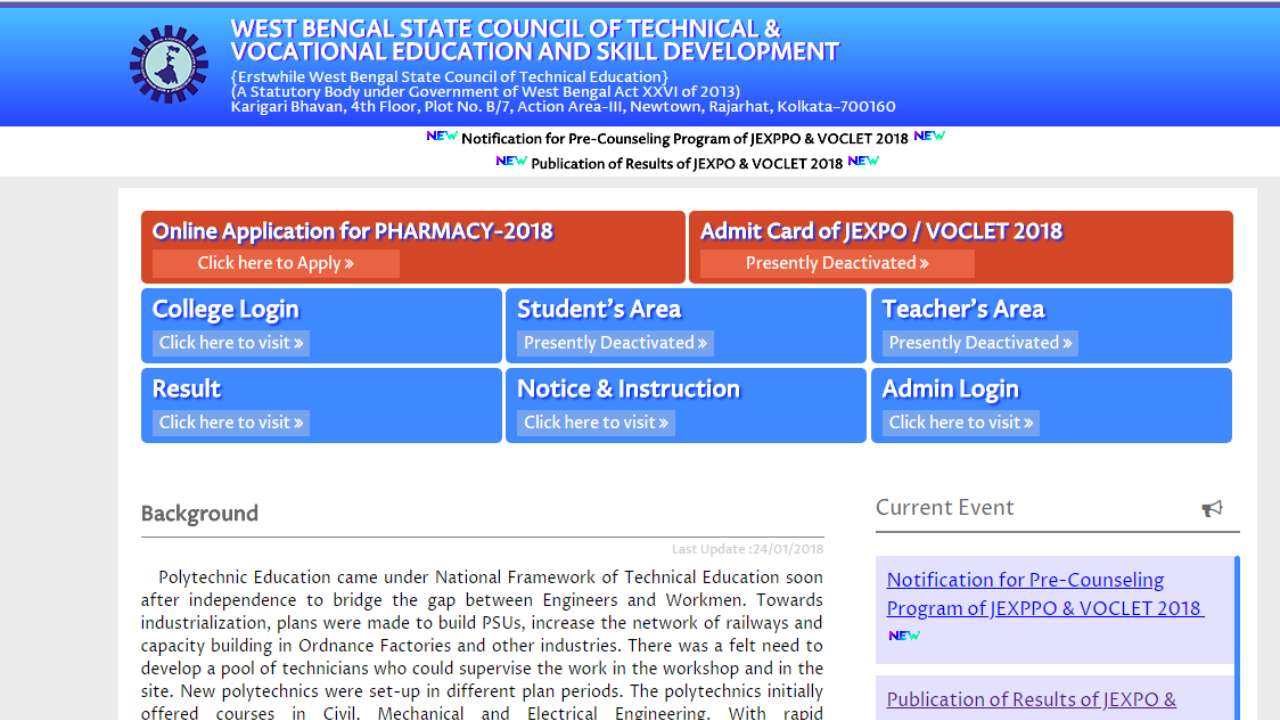 West Bengal VOCLET Result 2018: WBSCTVESD VOCLET Results 2018 Declared ...