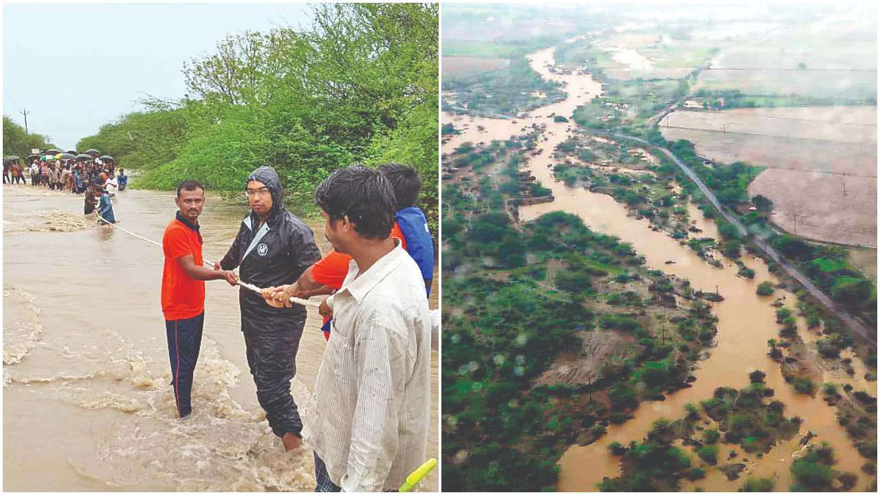 Rain Lashes Saurashtra South Gujarat Situation Grim