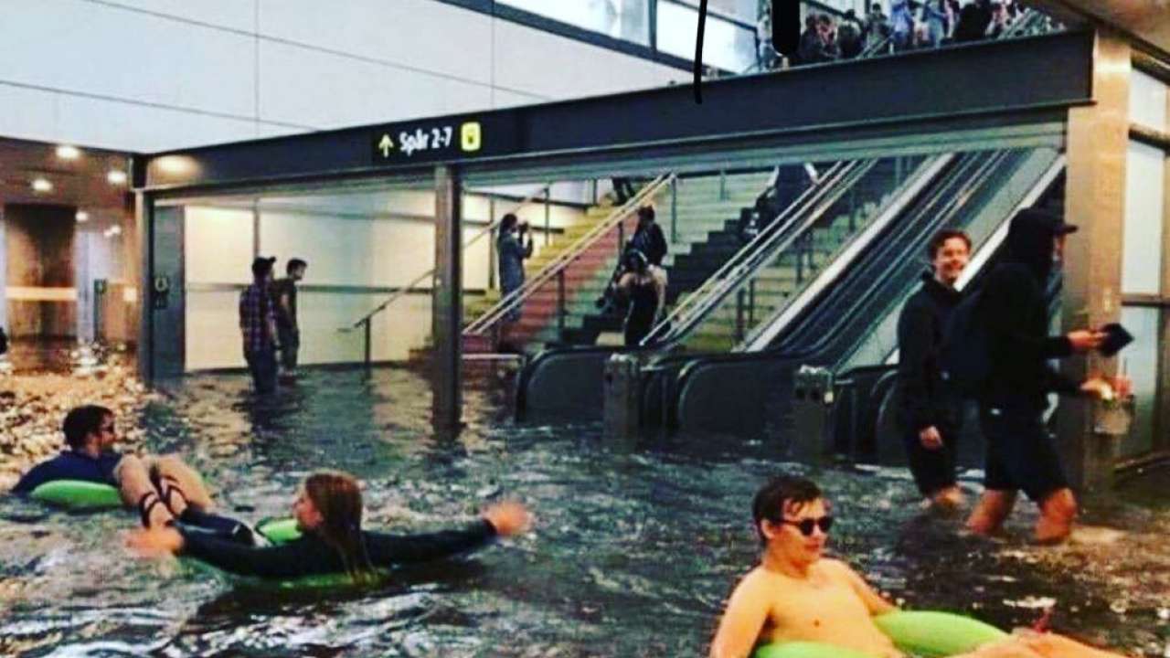 In Pics: Railway station in Uppsala, Sweden turned into swimming pool ...