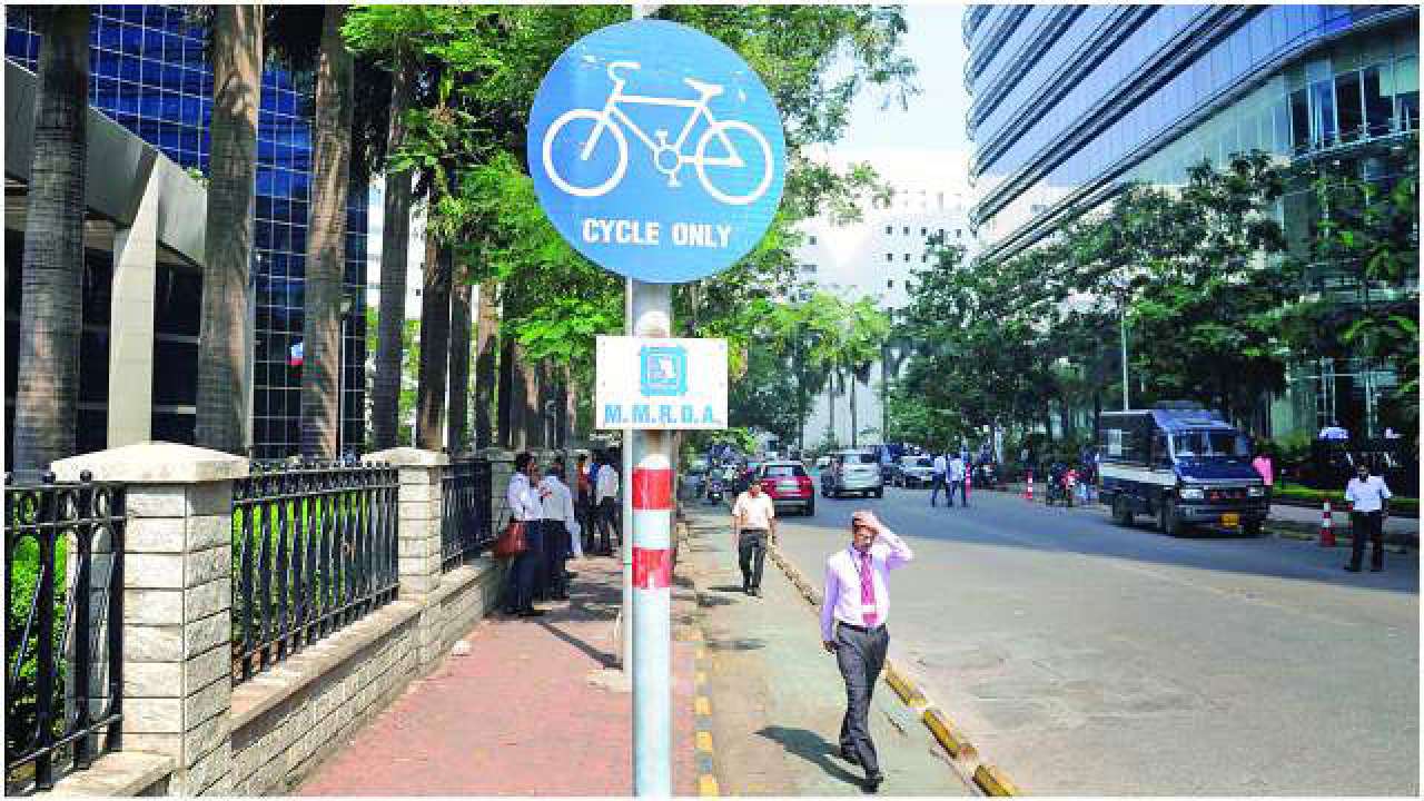 Can't give space for cycle stand at BKC as construction on Metro and ...