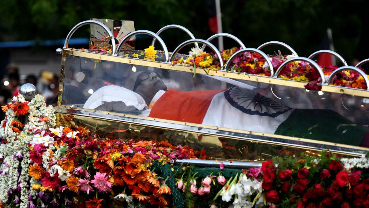 In Pics Kalaignar's final journey: DMK patriarch Karunanuidhi laid to rest