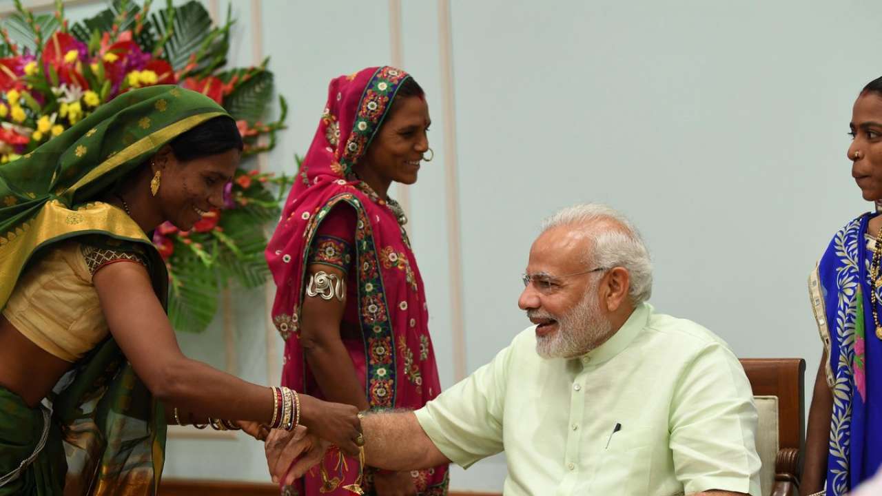 Raksha Bandhan 2018: See pictures of PM Modi celebrating rakhi with ...