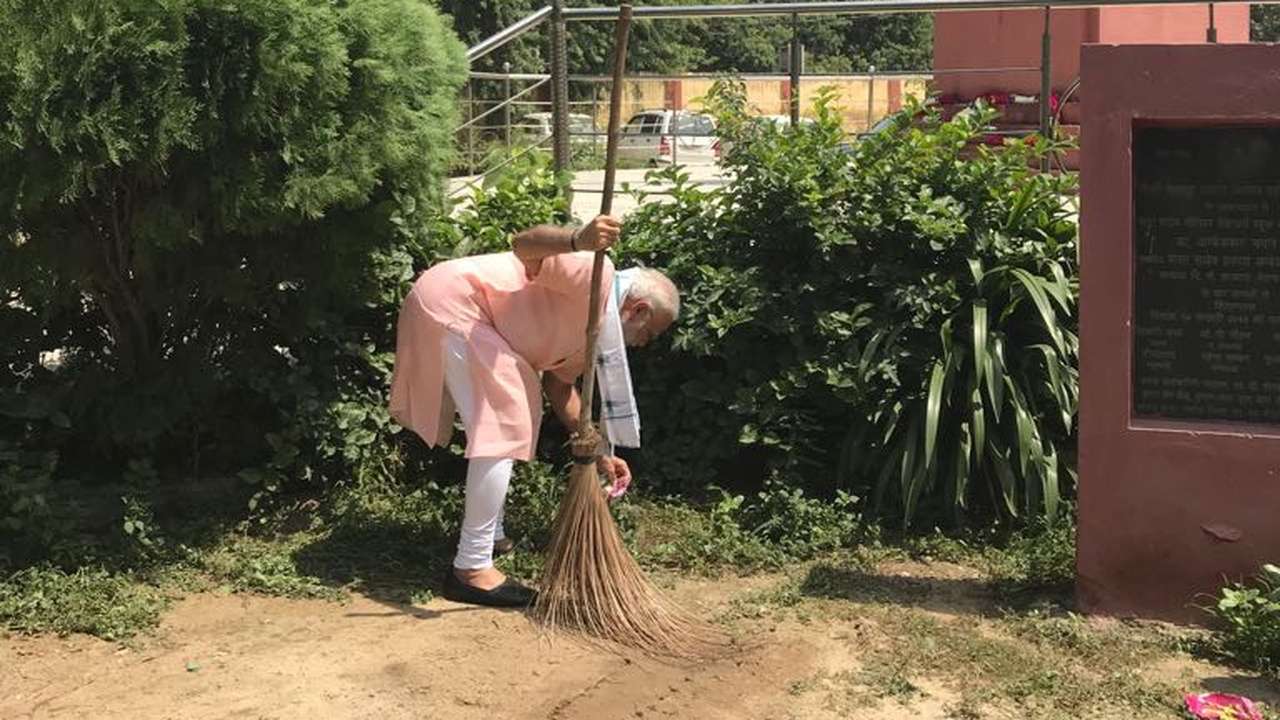 Watch: PM launches Swachhata Hi Seva campaign, leads by example
