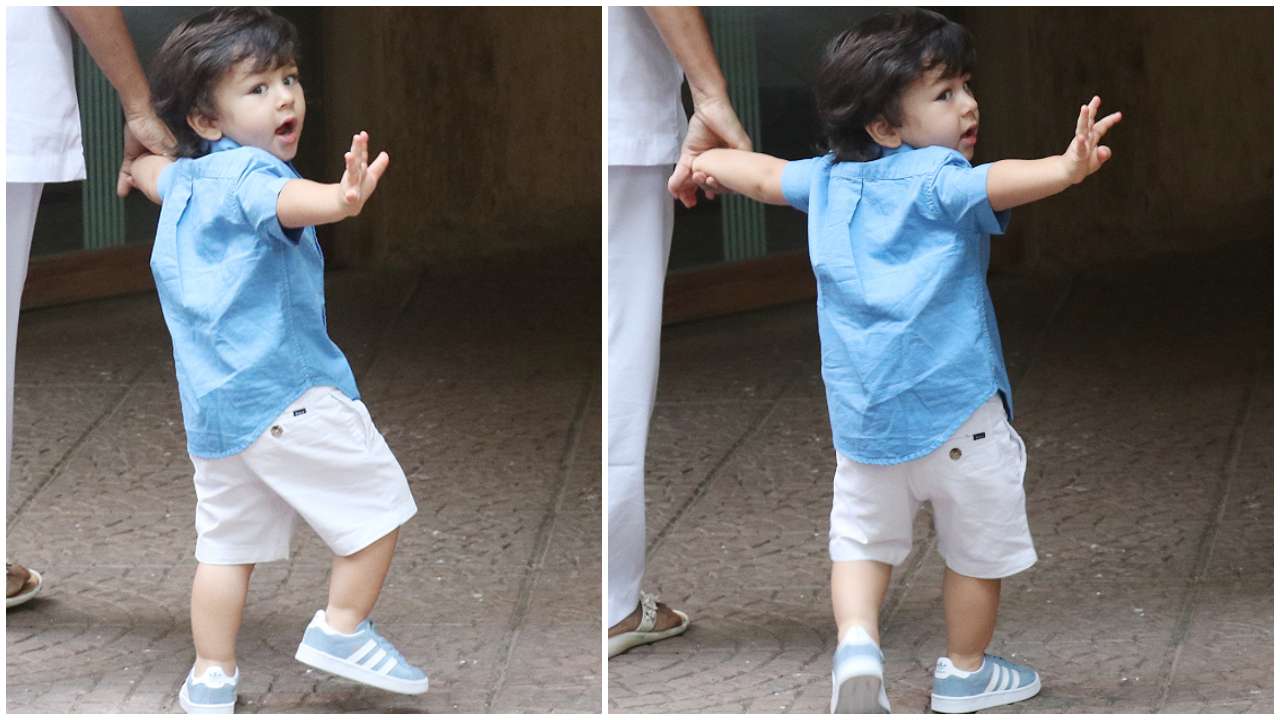 In Pics: Taimur Ali Khan waves goodbye to his paparazzi friends as he ...