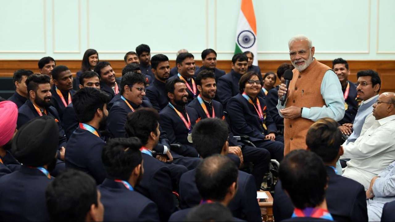 See Pics Pm Narendra Modi Meets Para Asian Games Medal Winners