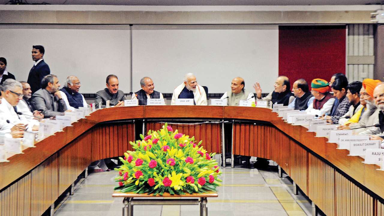 PM Narendra Modi attends 3 meetings to ensure smooth Winter Session of ...