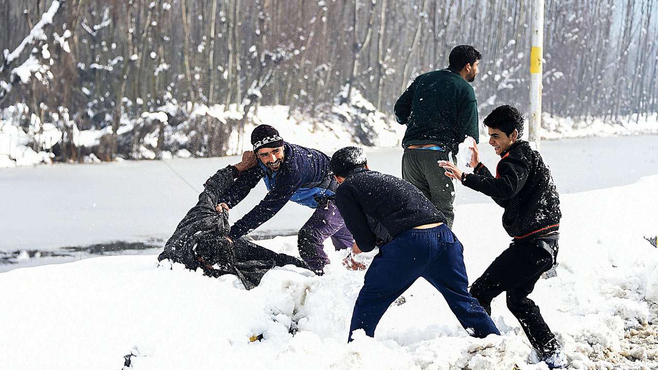 Smiles are back as snow carpets Kashmir in Chilai Kalan