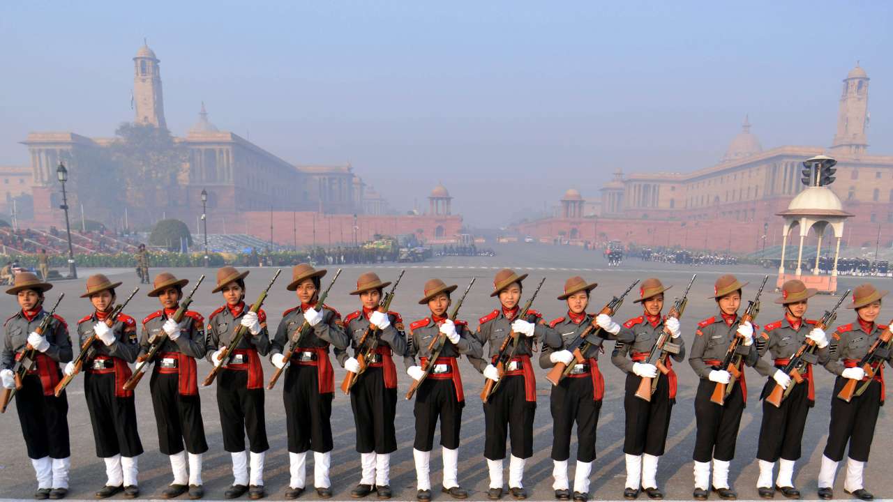 All women wing of Assam Rifles strike perfect pose during Republic Day ...