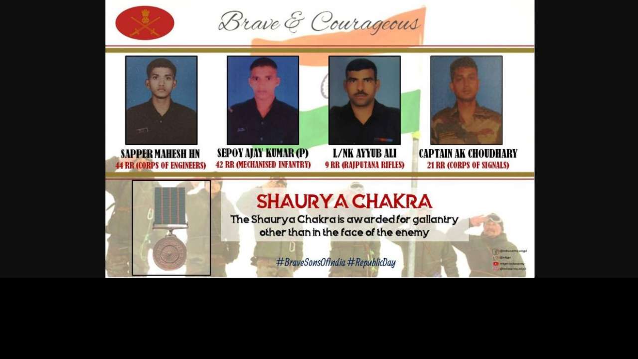 9 Shaurya Chakra, 2 Kirti Chakra, 1 Ashok Chakra: List of top gallantry ...