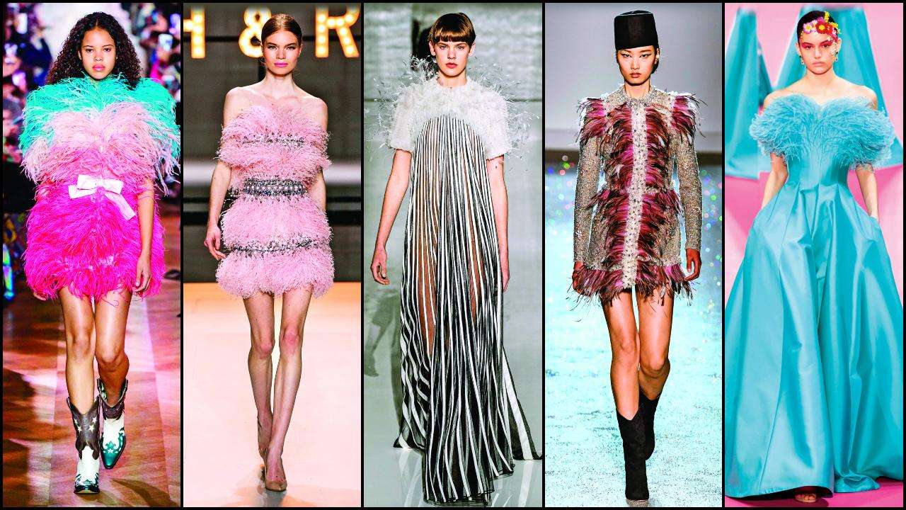 Feathers dominate couture runway