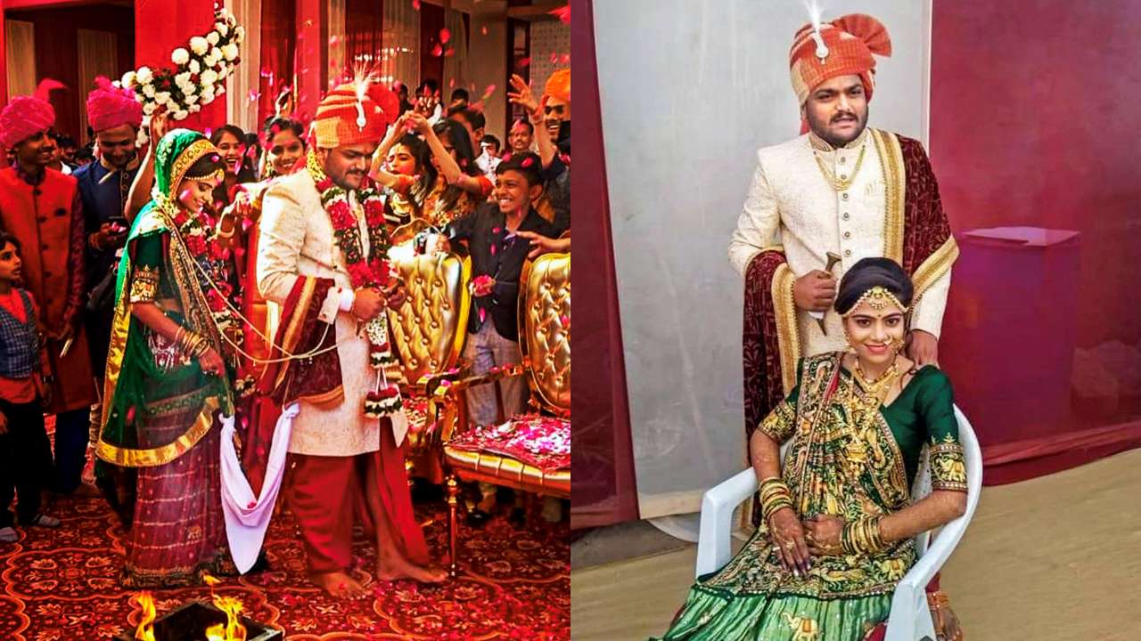 In pics: Patidar quota leader Hardik Patel marries childhood friend Kinjal