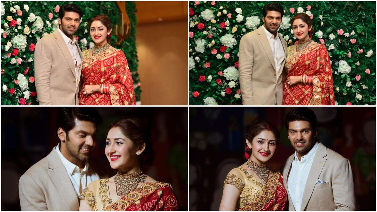 Arya and Sayyeshaa's photos from their wedding reception show they are ...