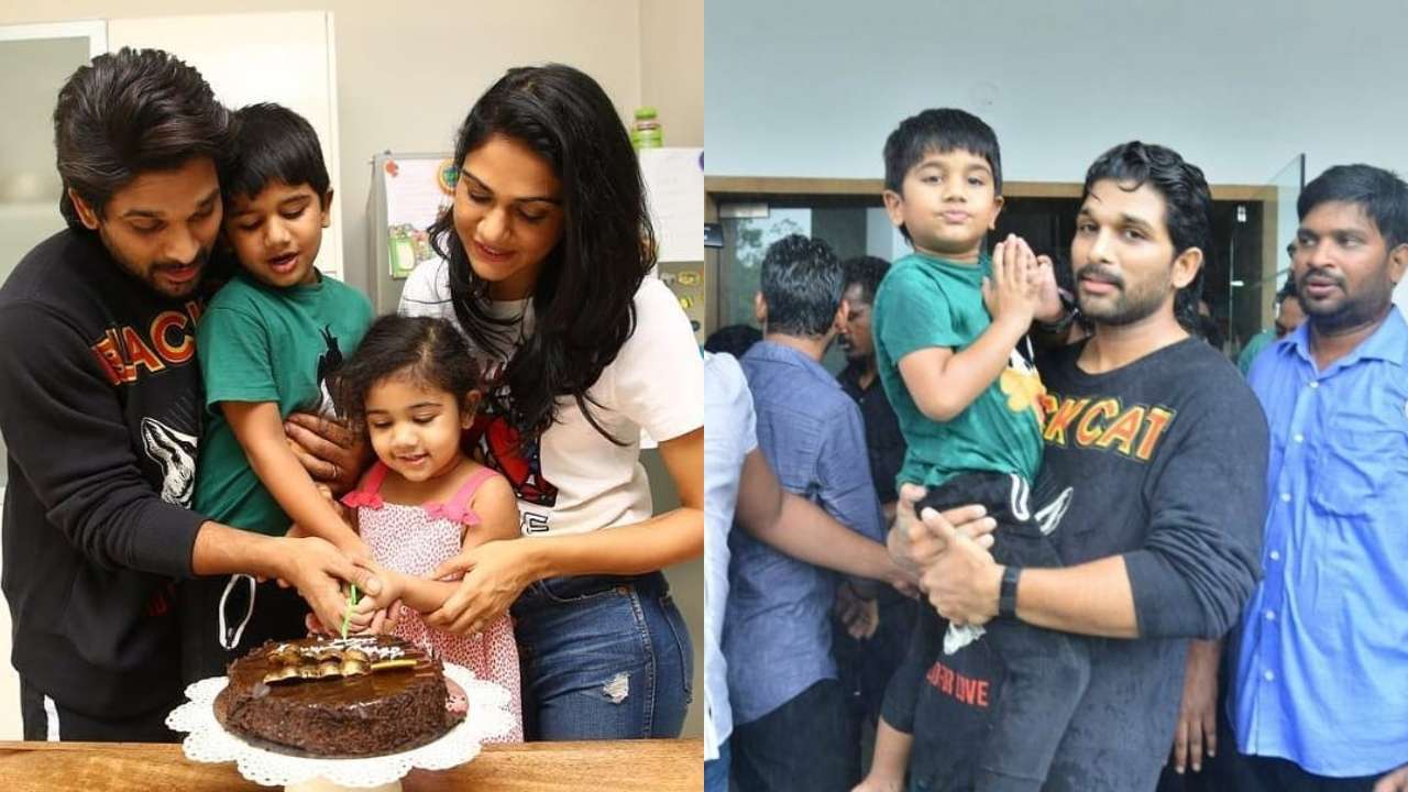 Photos and videos: Allu Arjun hosts lavish birthday party; makes time ...