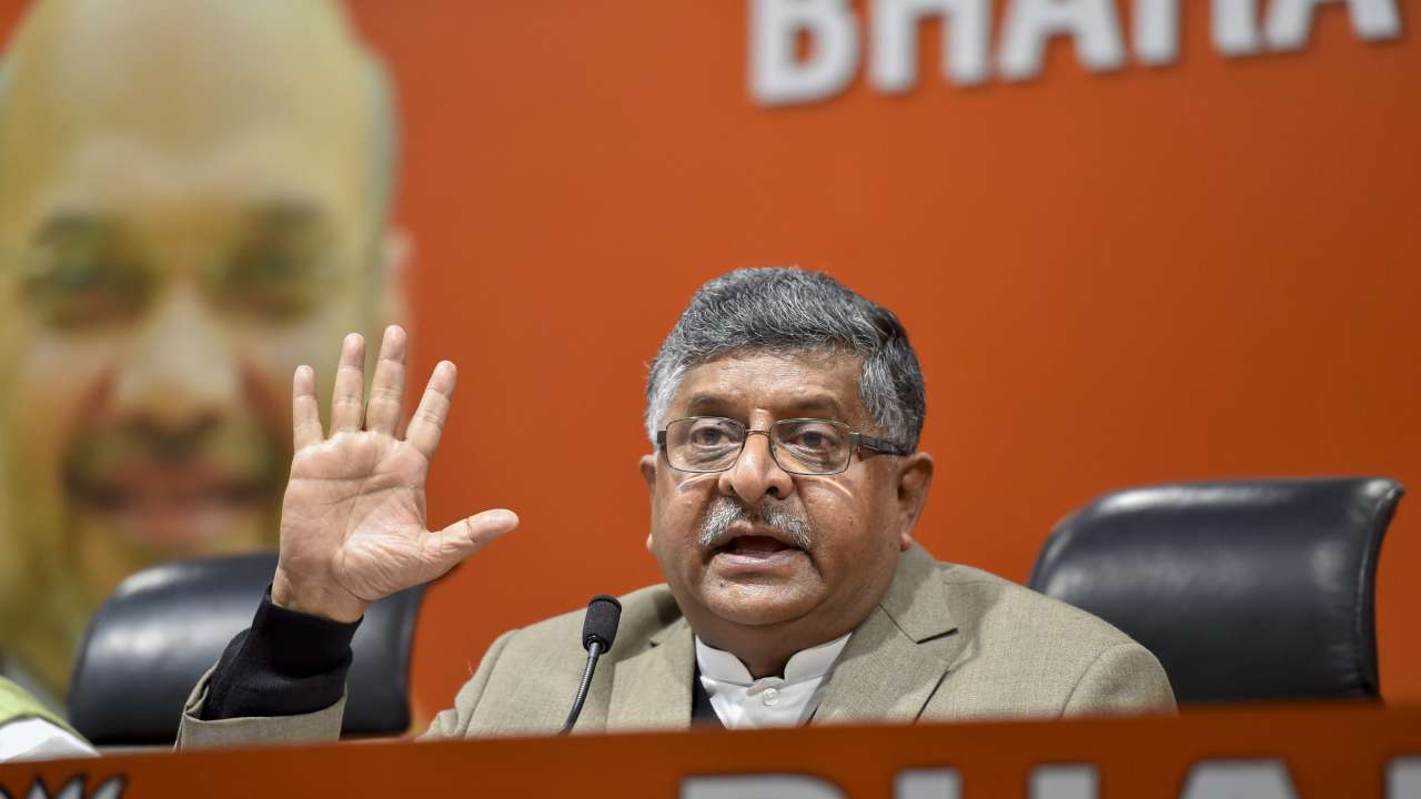 Ravi Shankar Prasad files nomination from Patna Sahib